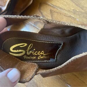 Sbicca | Shoes | Sbicca Redmond Brown Leather Platform Pump Sz9 | Poshmark
